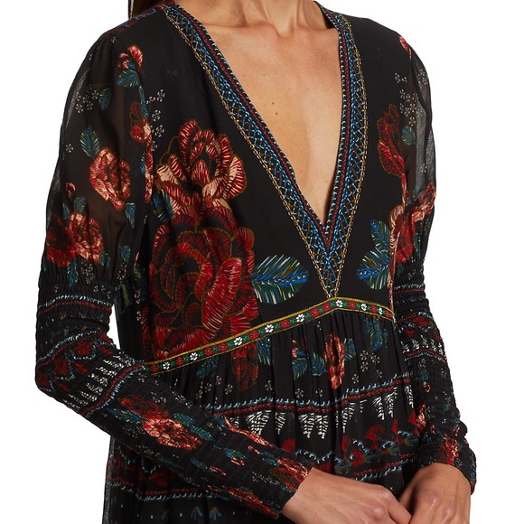 FARM Rio | Dresses | Farm Rio Embroidered Floral Maxi Dress | Poshmark